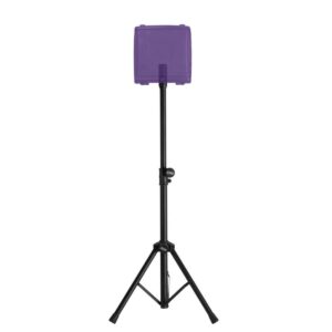 on-stage ssas7000b mini adjustable speaker stand (folding, portable, pa loudspeaker setup, tripod base, nonslip rubber feet, adjustable height, 1 3/8″ mounting pole, 60 lb capacity, aluminum, black)