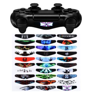 extremerate 30 pcs/set game theme mix stickers custom light bar decal for ps4 all model controllers, lightbar led stickers for ps4 controller