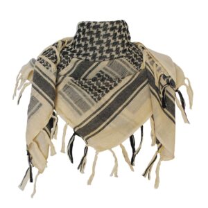 explore land cotton shemagh tactical desert scarf wrap (tan)