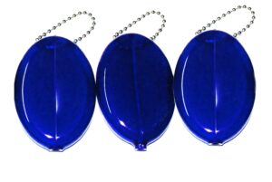 3 oval squeeze purses - made in usa (3 blue)