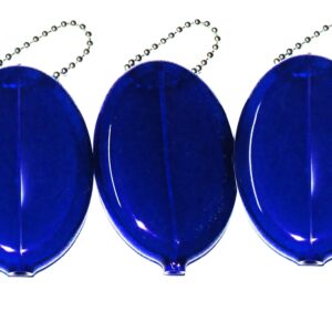 3 Oval Squeeze Purses - Made in USA (3 Blue)