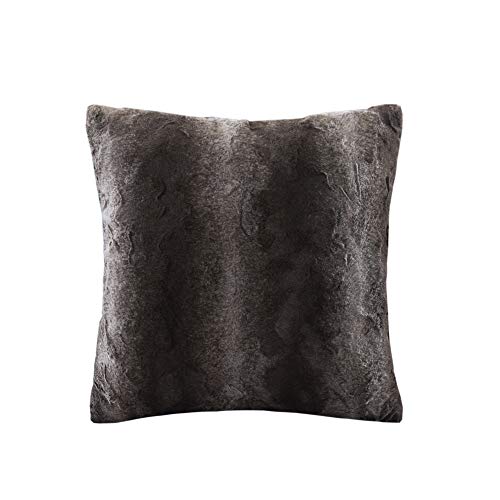 Madison Park Zuri Faux Fur Animal Throw Pillow, Luxury Square Decorative Pillow, 20X20, Brown, 1 Count (Pack of 1)