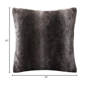 Madison Park Zuri Faux Fur Animal Throw Pillow, Luxury Square Decorative Pillow, 20X20, Brown, 1 Count (Pack of 1)