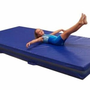 Team Sports Gymnastics 4" Skill Throw Landing Mats 4'x6', Blue Vinyl and 1.8 Density Poly-Foam