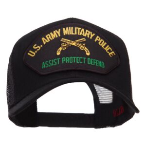 e4hats.com us army military police patched mesh cap - black osfm