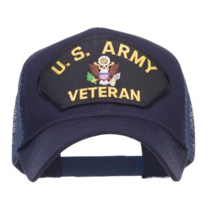 e4hats.com us army veteran military patched mesh cap - navy osfm