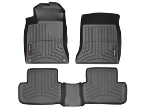 weathertech custom fit floorliners for mercedes amg cla 45, cla 45 amg, gla 45 amg, cla-class, gla-class, amg gla 45-1st & 2nd row (44515-1-2), black