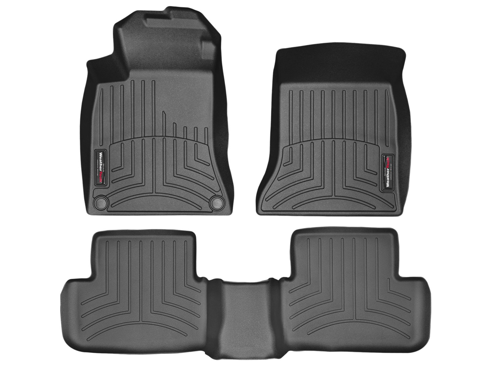 WeatherTech Custom Fit FloorLiners for Mercedes AMG CLA 45, CLA 45 AMG, GLA 45 AMG, CLA-Class, GLA-Class, AMG GLA 45-1st & 2nd Row (44515-1-2), Black