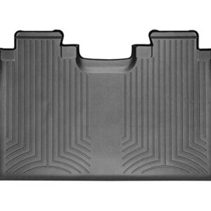 WeatherTech Custom Fit FloorLiners for Ford F-150 (Crew Cab, Bucket seats) F150 Lightning, Raptor w/o Fold Flat Storage - 1st & 2nd Row (44697-1-2), Black