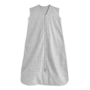 halo sleepsack, 100% cotton wearable blanket, swaddle transition sleeping bag, tog 0.5, heather grey, large