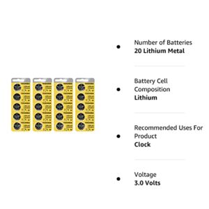 TOSHIBA CR2032 3 Volt Lithium Coin Battery (20 Batteries)