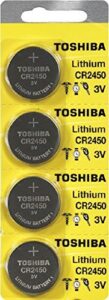 toshiba cr2450 battery 3v lithium coin cell (40 batteries)