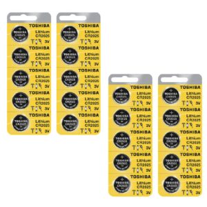 toshiba cr2025 3 volt lithium coin battery (20 batteries)