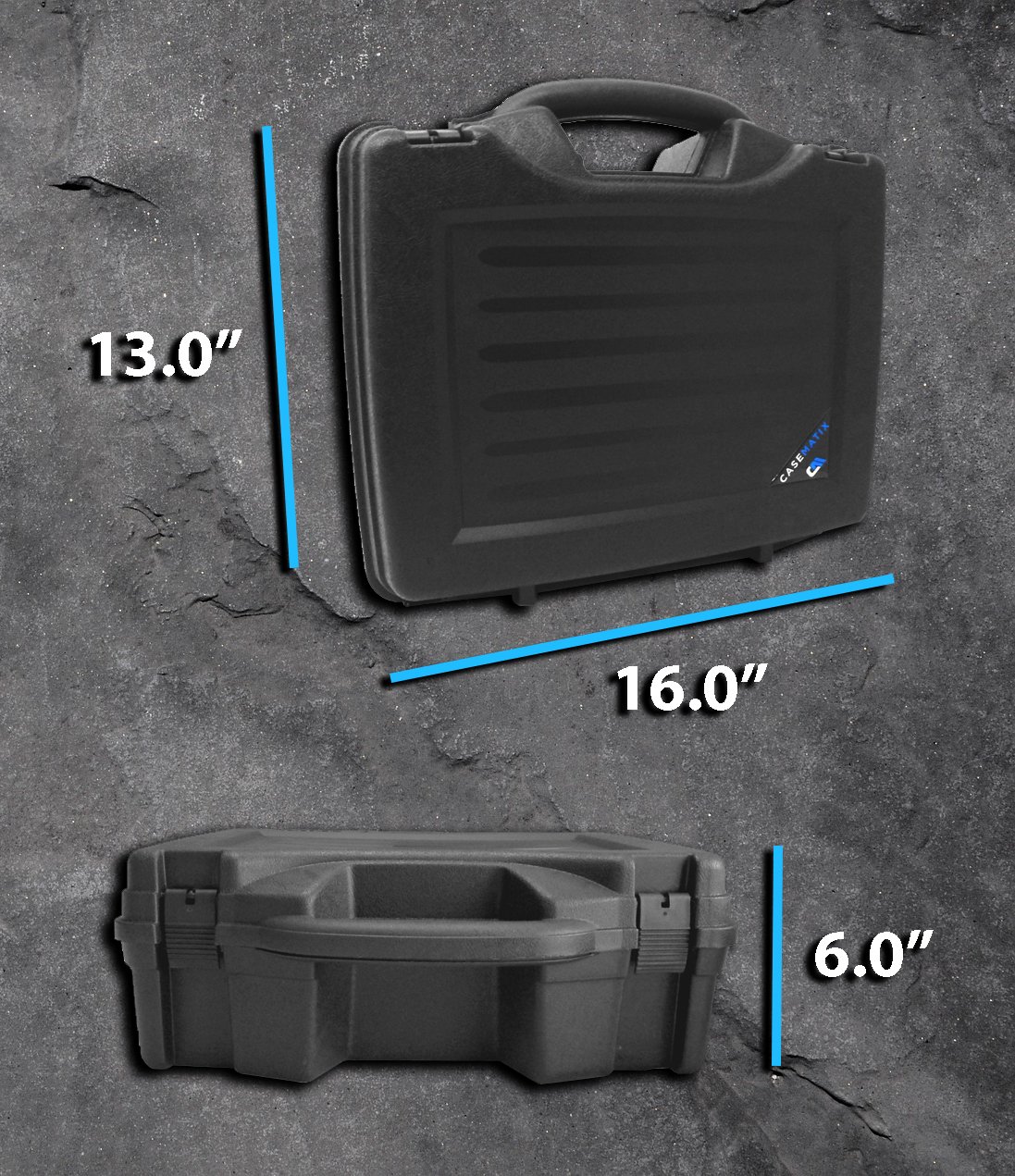 CASEMATIX Cardioid Dynamic and Vocal Microphone Hard Case Compatible with Shure Microphones SM58, SM57, Beta 58A, PG48, PGA58 and More with Customizable Foam for up to 6 Mics