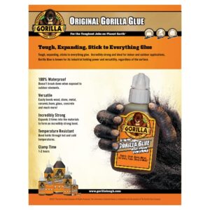 16 Pack Gorilla Glue 50002 Multi-Purpose Waterproof Gorilla Glue Adhesive 2-oz Bottles by Gorilla Glue