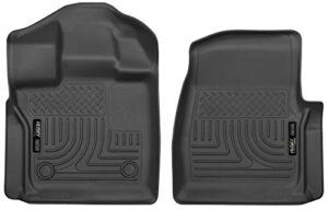 husky liners weatherbeater floor mats | fits 2015 - 2024 ford f-150 standard cab | front row, 2-pc black - 18351