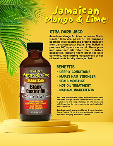 Jamaican Mango & Lime Black Castor Oil Xtra Dark 4 oz