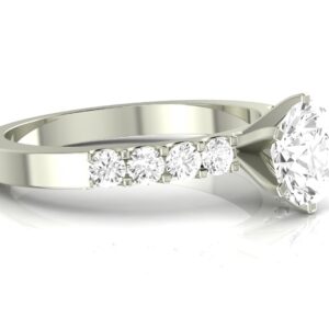 Houston Diamond District 2 Carat GIA Certified Cushion-Cut Classic Prong Set Diamond Engagement Ring with a 1 Ct G-H VS1-VS2 Center - Size 6.5