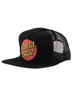 santa cruz classic dot mesh trucker high profile hat black os unisex