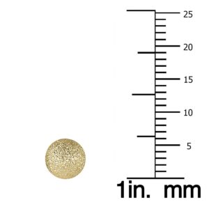 14K Yellow Gold 6mm Laser Cut Ball Stud Earrings