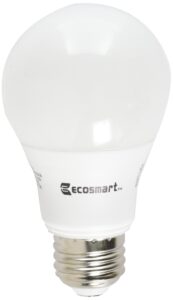 ecosmart 60w equivalent daylight a19 energy star, dimmable led light bulb (4 pack)