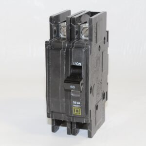 SCHNEIDER ELECTRIC Miniature Circuit Breaker 120/240-Volt 60-Amp QOUQ260RP Load Center HOM Cover