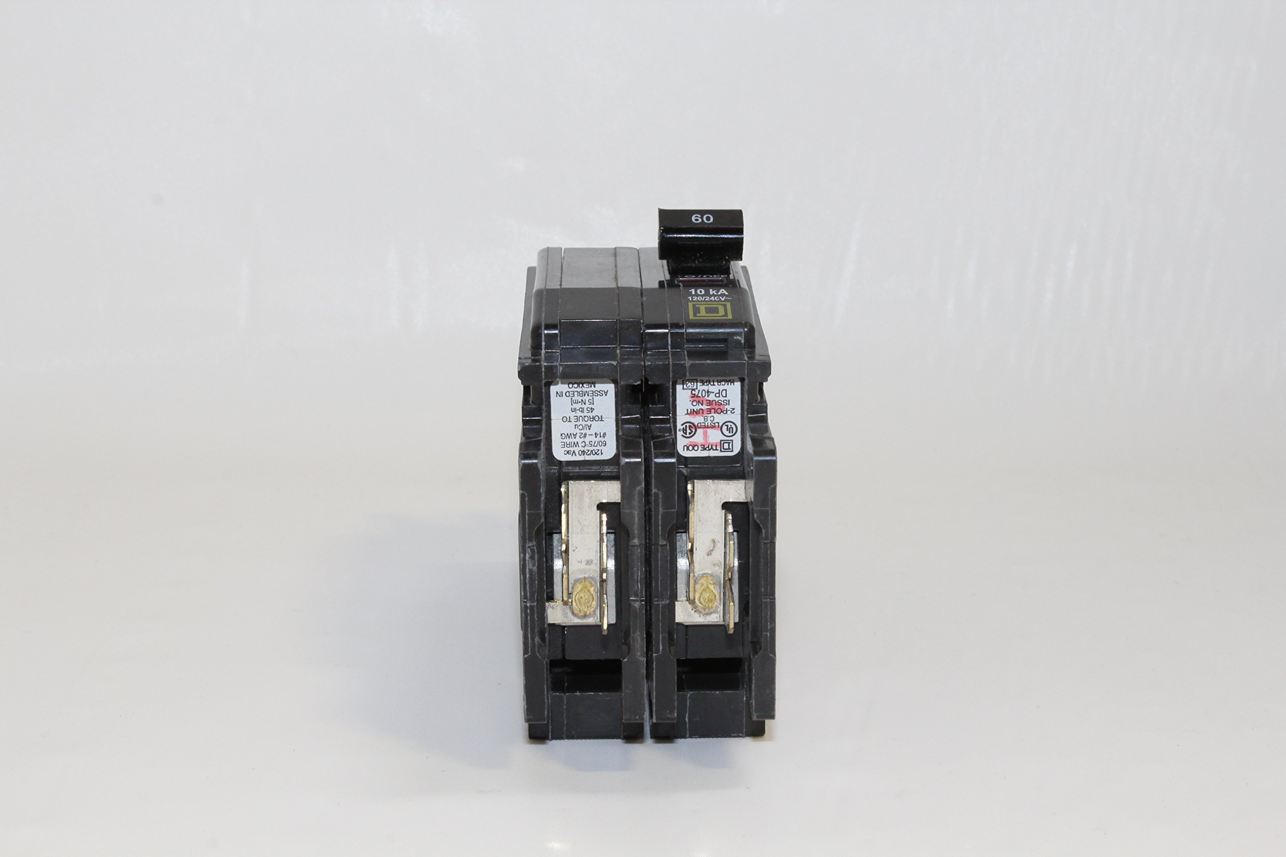 SCHNEIDER ELECTRIC Miniature Circuit Breaker 120/240-Volt 60-Amp QOUQ260RP Load Center HOM Cover