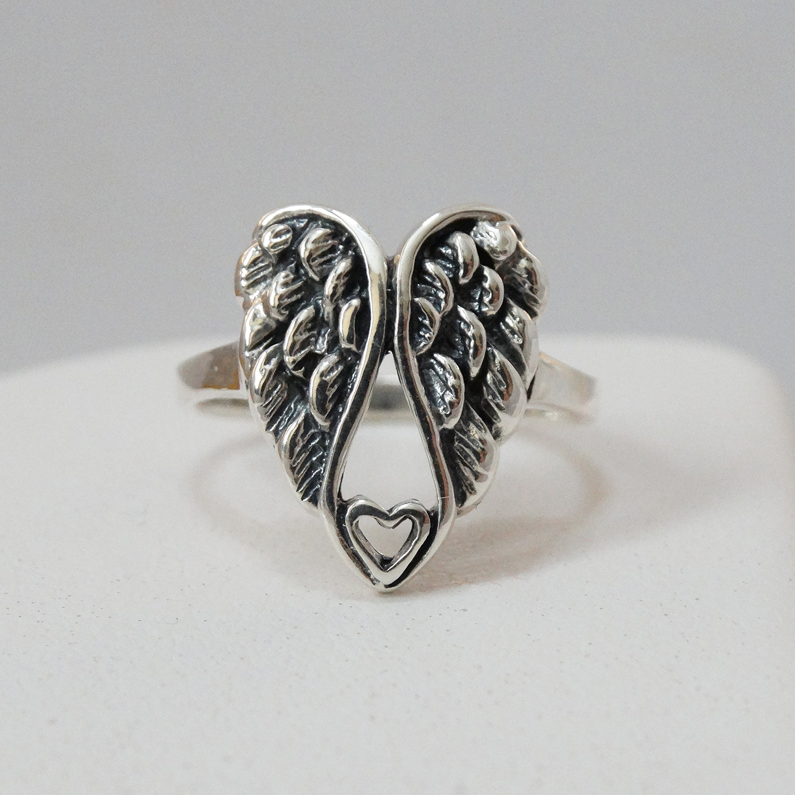 FashionJunkie4Life Sterling Silver Angel Wings Heart Ring (7)