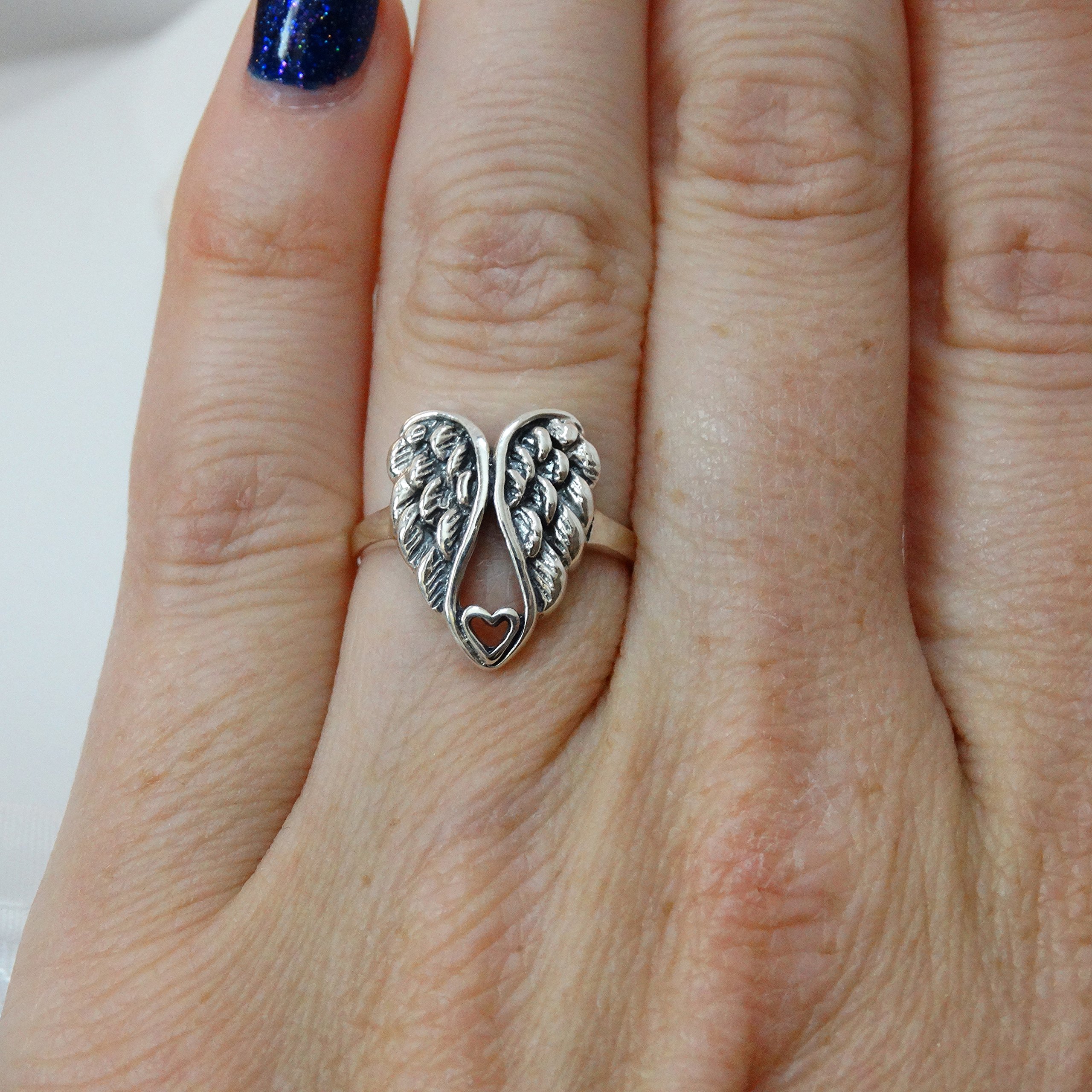 FashionJunkie4Life Sterling Silver Angel Wings Heart Ring (7)