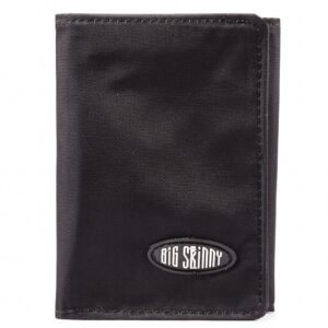 Big Skinny Men's RFID Blocking Tri-Fold Slim Wallet, Holds Up to 25 Cards, Black