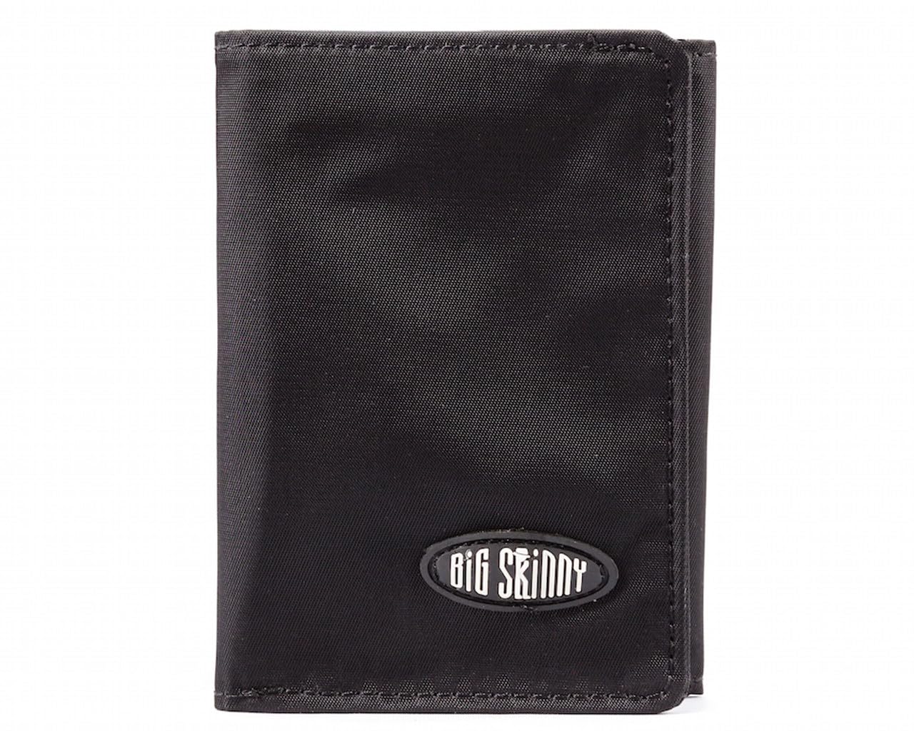 Big Skinny Men's RFID Blocking Tri-Fold Slim Wallet, Holds Up to 25 Cards, Black