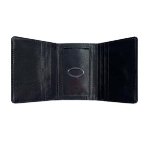 Big Skinny Men's RFID Blocking Tri-Fold Leather Slim Wallet, Holds Up to 25 Cards, Black