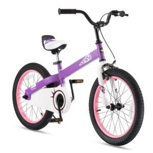 royalbaby boys girls kids bike 18 inch honey bicycles with kickstand child bicycle purple