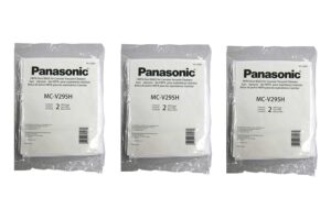 genuine panasonic mc-v295h type c-19 synthetic hepa vacuum cleaner bags / 6 individual bags - genuine oem mc-v295h