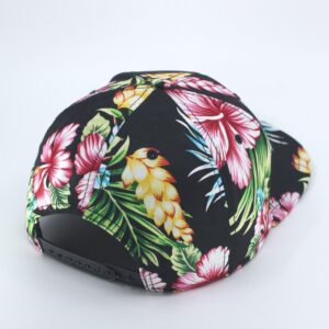 The Vintage Year Urban Flat Bill Snapback Blank Hawaiian Two Tone Cotton Adjustable Hip Hop Hats Baseball Caps (Hawaiian)