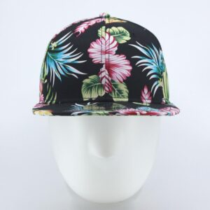 The Vintage Year Urban Flat Bill Snapback Blank Hawaiian Two Tone Cotton Adjustable Hip Hop Hats Baseball Caps (Hawaiian)