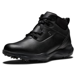 footjoy men's stormwalker golf shoe, black, 12 wide