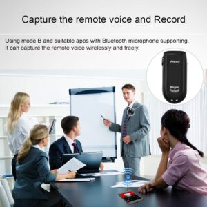 Alead Nolan MIC2 Bluetooth Microphone, Long Range, Low Latency, Clear Sound for Education webinar, Conference, Voice Recording, Hearing Impairment, PA Systems, PC Audio