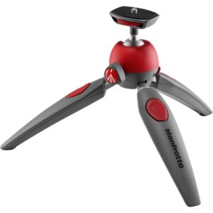 manfrotto pixi evo 2-section aluminum mini tripod, red