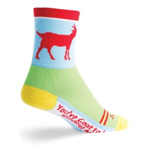 sockguy, goat, classic sock, sporty and stylish, 4 inches - small/medium