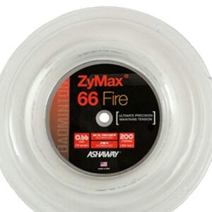 ashaway zymax 62 fire badminton string reel-ivory white