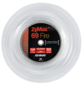 ashaway zymax 69 fire badminton string reel-ivory white