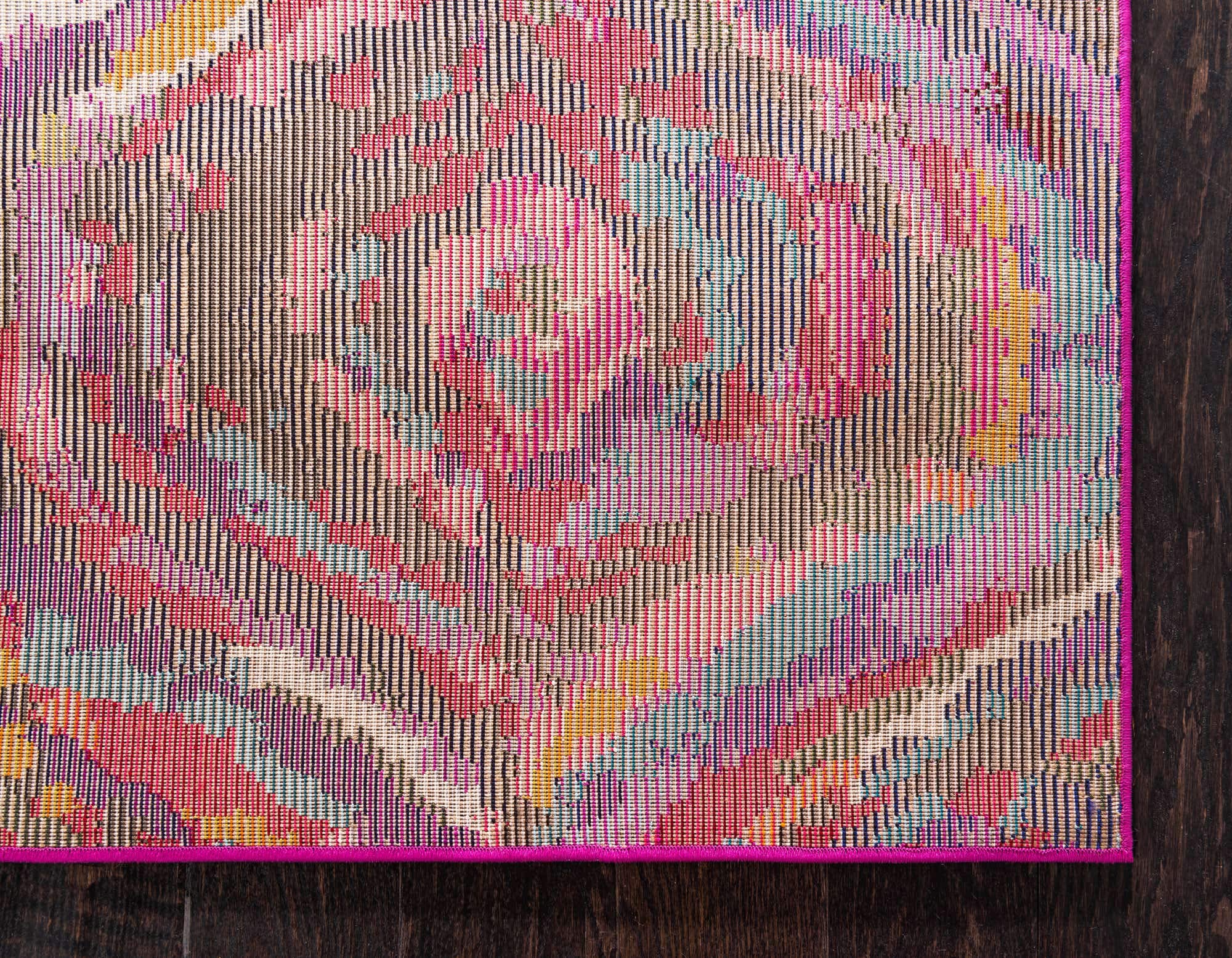 Unique Loom Estrella Collection Colorful, Abstract, Geometric, Gradient, Modern Area Rug, 5 ft x 8 ft, Multi/Pink