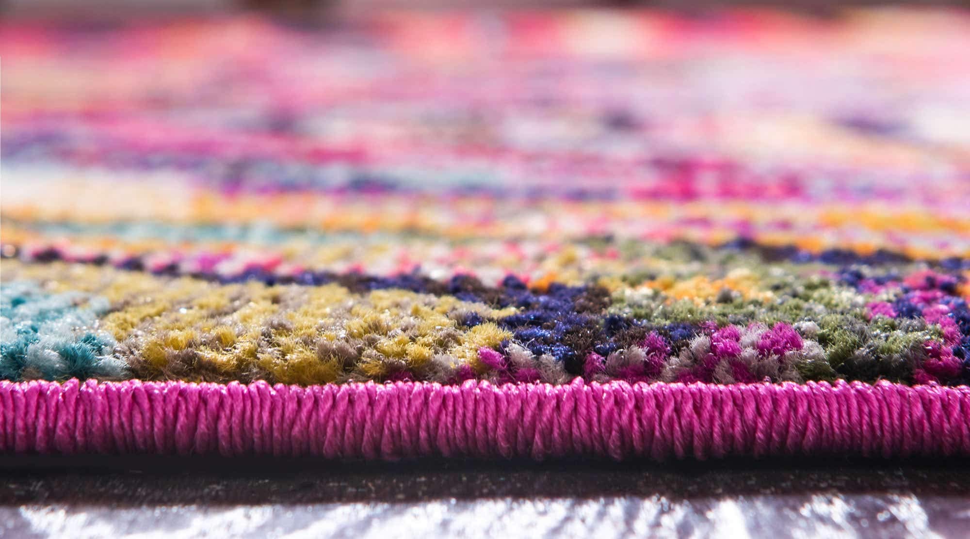 Unique Loom Estrella Collection Colorful, Abstract, Geometric, Gradient, Modern Area Rug, 5 ft x 8 ft, Multi/Pink