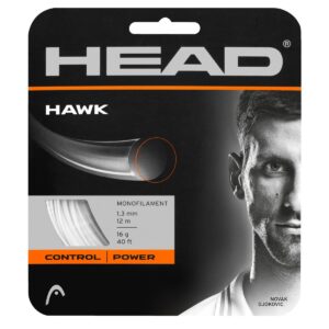 head hawk 17g 1.25 tennis string, white - 2 packs