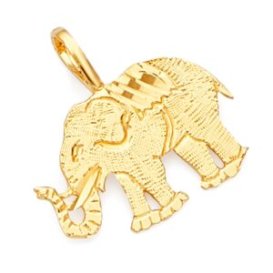 goldenmine fine jewelry collection 14k yellow gold elephant pendant