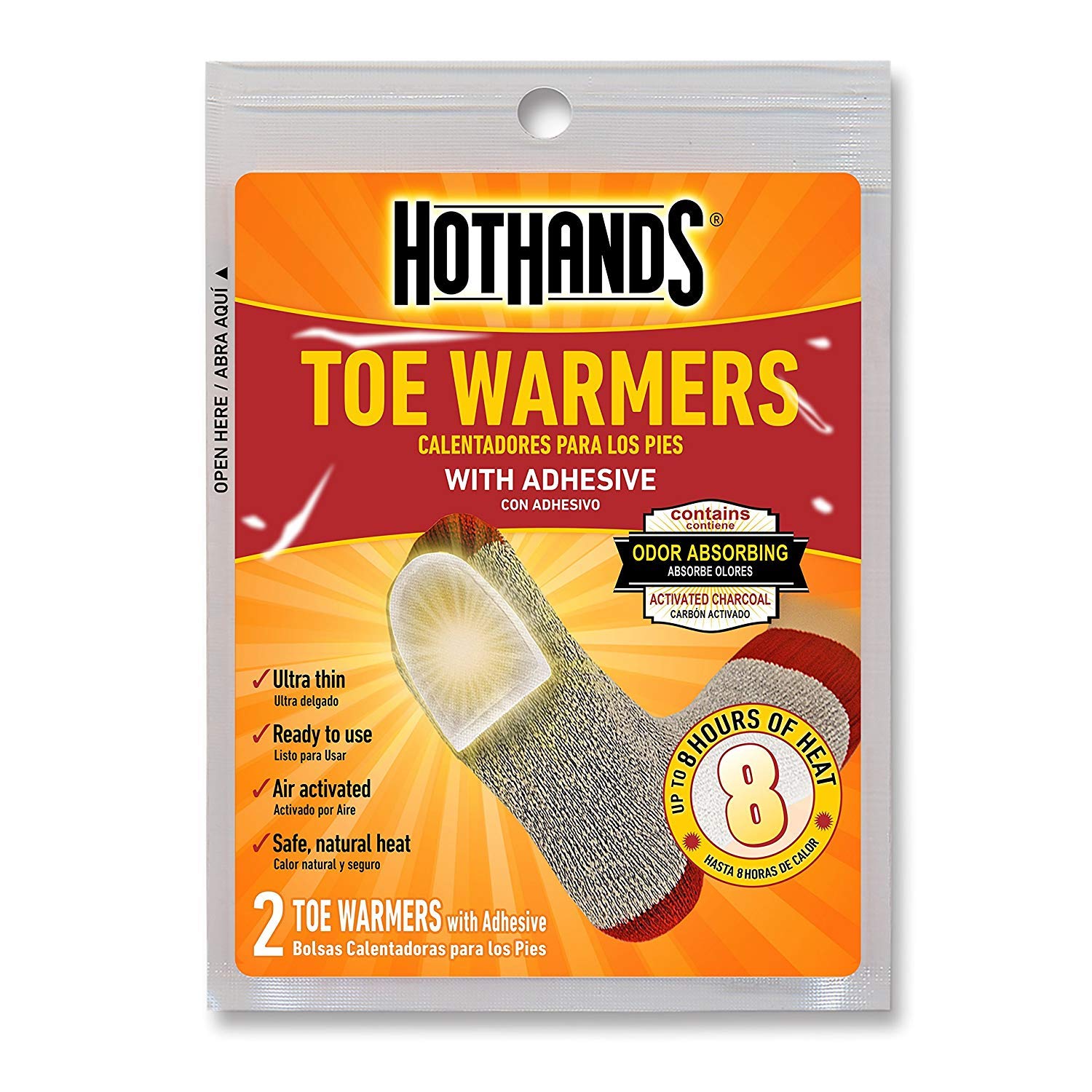 HotHands Adhesive Toe Warmer Value Pkg 18 Count-Pack