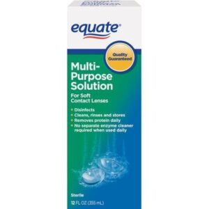 equate sterile multi-purpose contact lenses solution for soft contact lenses (compare to opti-free replenish) 12 fl oz