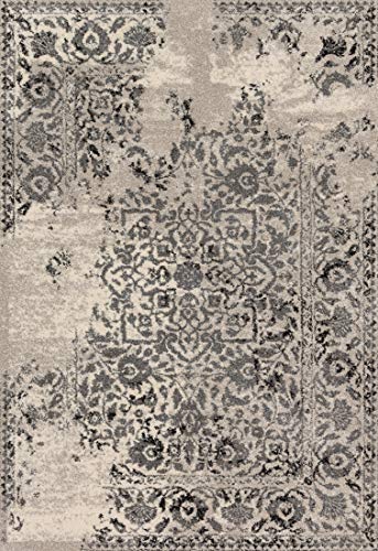 Loloi Emory Ivory/Charcoal 5'-3" x 7'-7" Area Rug