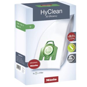 Miele 10123250 HyClean 3D Efficiency U Vacuum Cleaner Bags, Reliably Keep Dust inside the Vacuum Cleaner